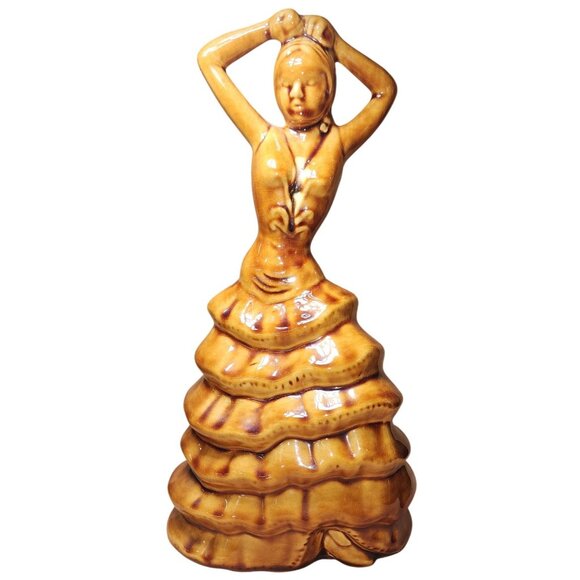Art | Vintage Beautiful Flamenco Spanish Style Female Dancer Ceramic ...